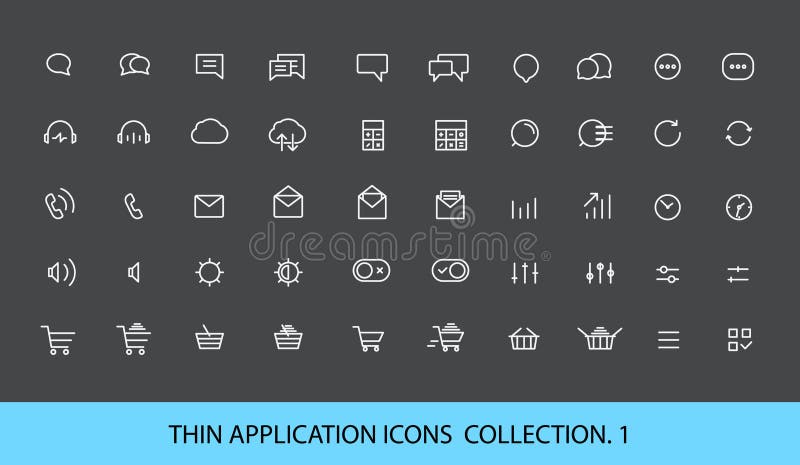 Modern Web and Mobile Application Pictograms Stock Vector ...