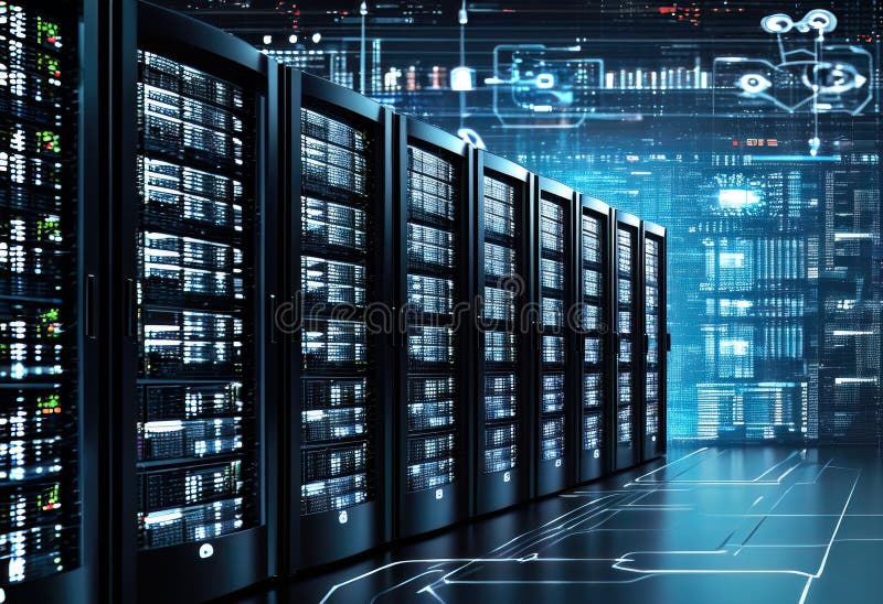 Modern Web Network. Internet Connection. AI. Head. Created Using AI Stock Illustration ...