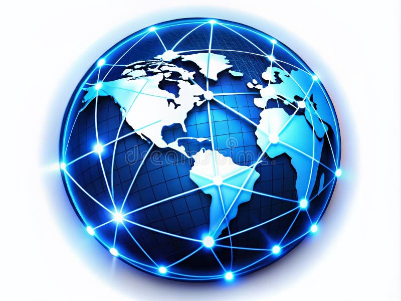 Modern Web Symbol Silhouette Illustrating Seamless Connectivity and ...