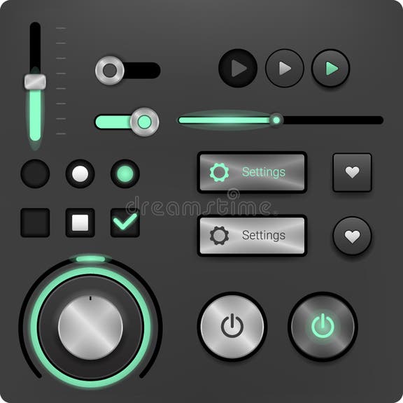 Modern Web UI Toolkit Featuring Sliders, Buttons, Toggles, and Settings ...