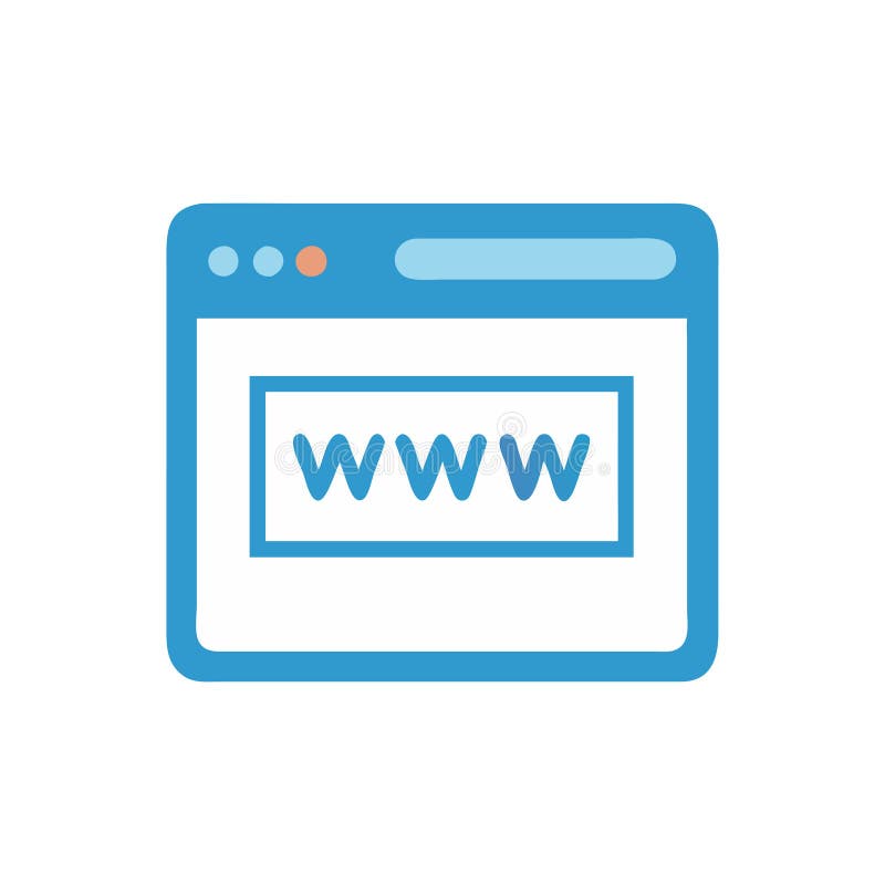 Modern Website Address Icon for Digital Presence Stock Photo ...