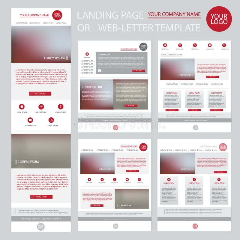 Modern Website Design Template Stock Vector - Illustration of banner ...