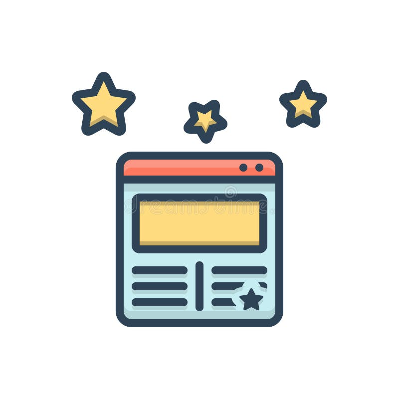 Color Illustration Icon for Modern Website, Beautiful and Stylish Stock ...