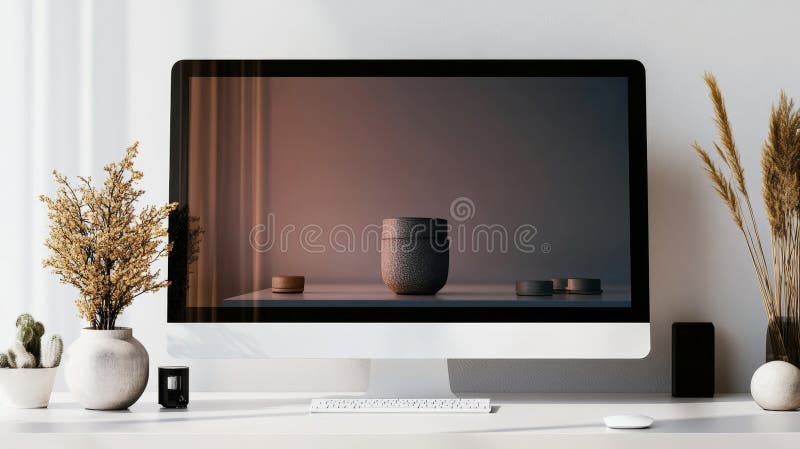 Modern Website Layout Featuring Parallax Scrolling Effect on a Desktop ...