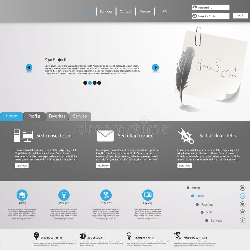 Website design stock vector. Illustration of online, frame - 19489082