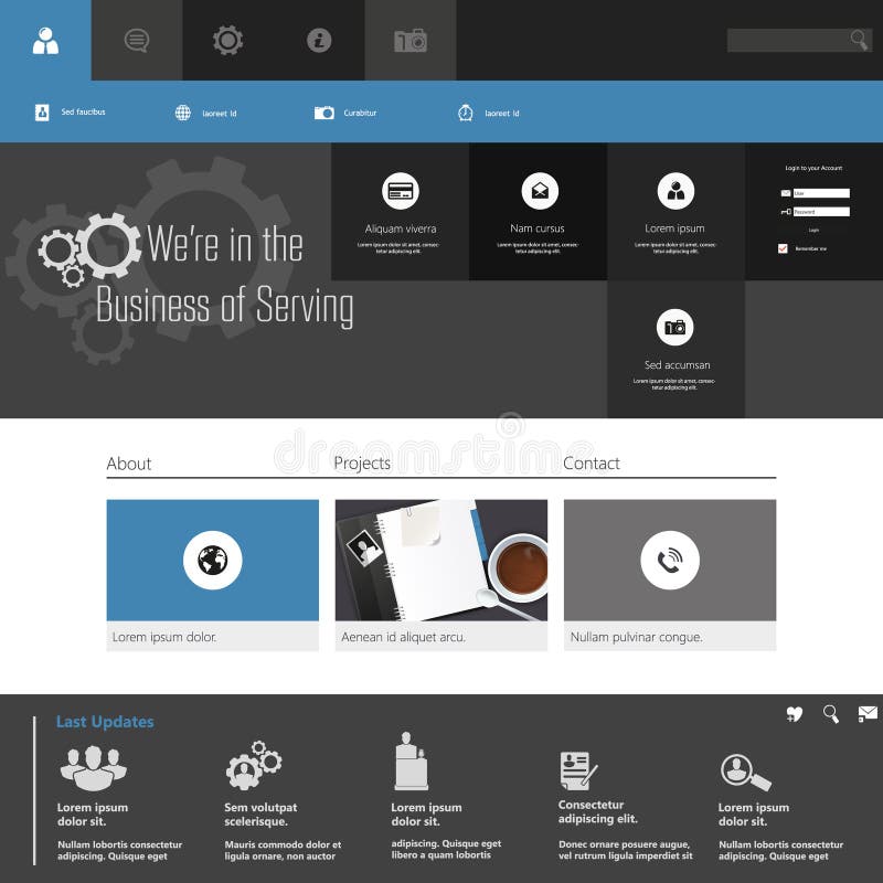 Modern Website Template EPS 10 Vector Illustration Stock Vector ...