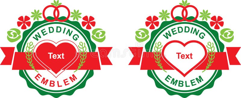 Modern wedding emblem stock vector. Illustration of wedding - 71422847