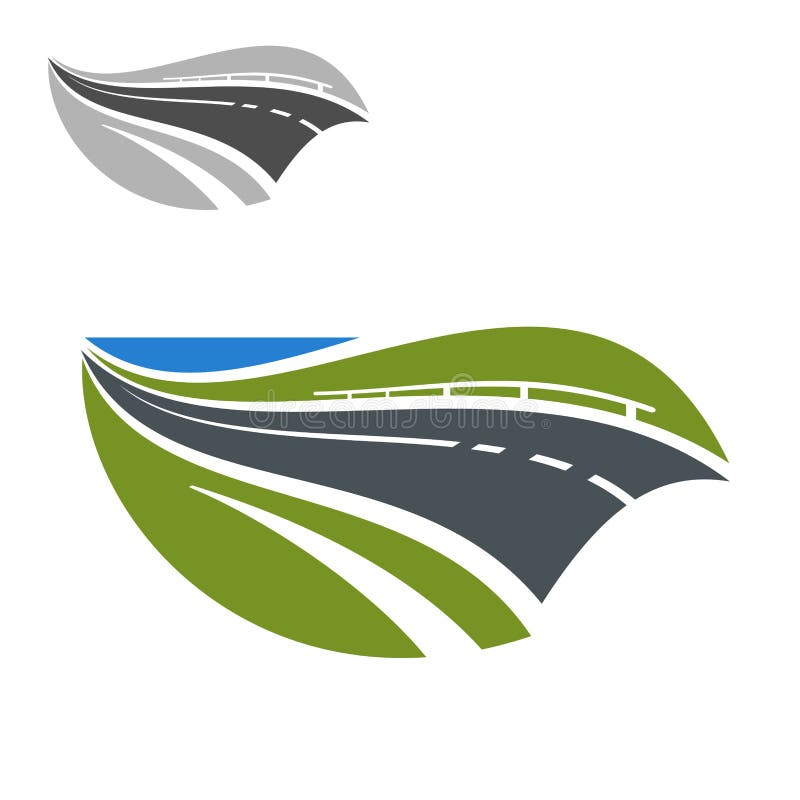 De Snelle Pictogrammen Van Wegwegen Voor Reizend Ontwerp Vector ...