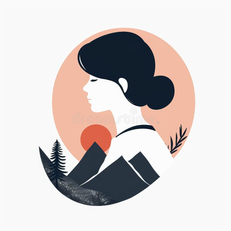 Modern Wellness Summit Logo Concept Generative AI Stock Illustration ...