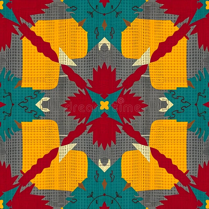 Modern Welsh Tapestry with Refined Tones and Geometry, Seamless Pattern ...