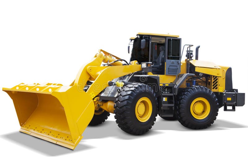 Modern Wheel Loader with Yellow Color Stock Image - Image of ...