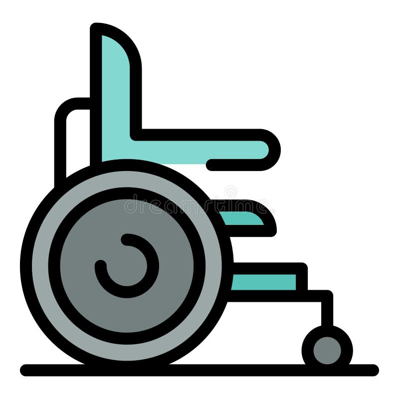 Modern Wheelchair Icon Color Outline Vector Stock Vector - Illustration ...