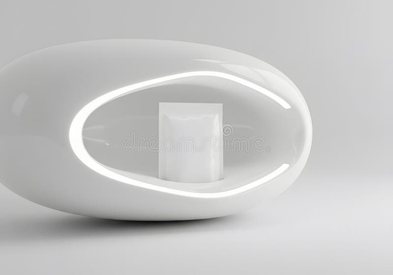 Modern White Abstract Structure Stock Illustration - Illustration of ...