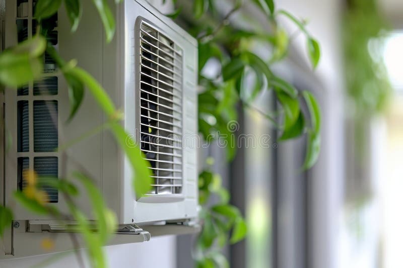 Modern White Air Conditioner Controller Mockup in Bright Living Room ...