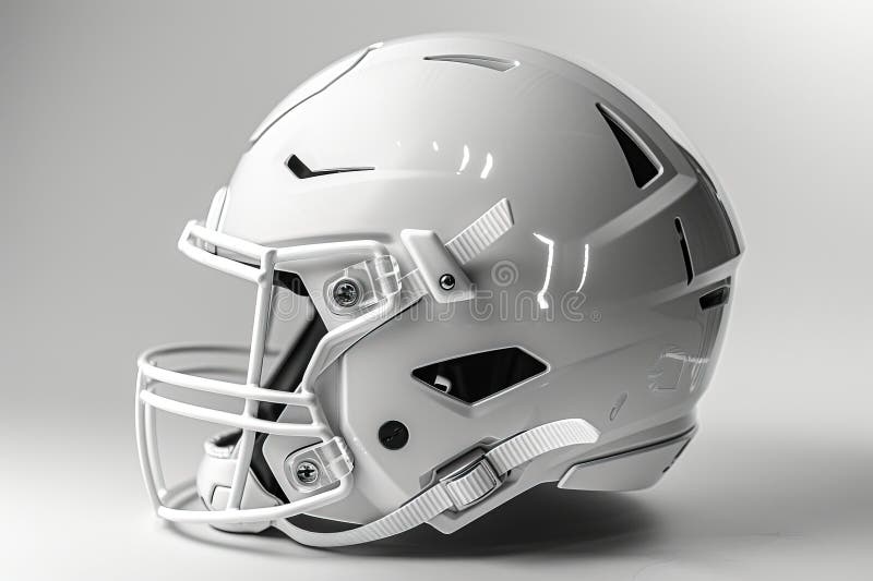 Modern White American Football Helmet. Generative AI. Stock ...
