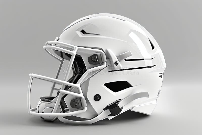 Modern White American Football Helmet. Generative AI. Stock ...