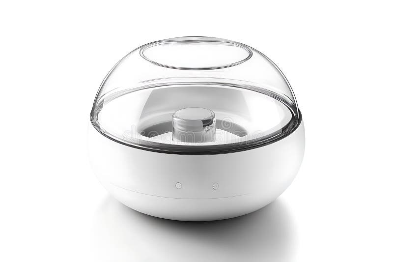 Modern White Aroma Diffuser with Glass Lid Stock Illustration ...