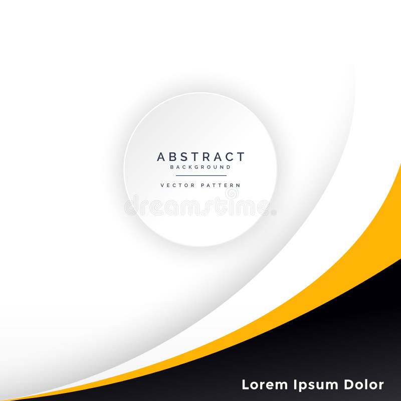 Modern White Background Design with Yellow Theme Stock Vector ...