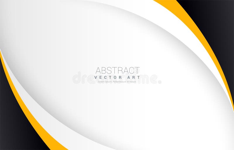 Modern White Background Design with Yellow Theme Stock Vector ...