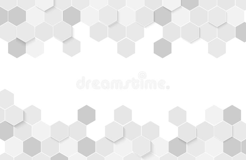 Modern White Background Textured with Abstract Hexagon Pattern Stock ...