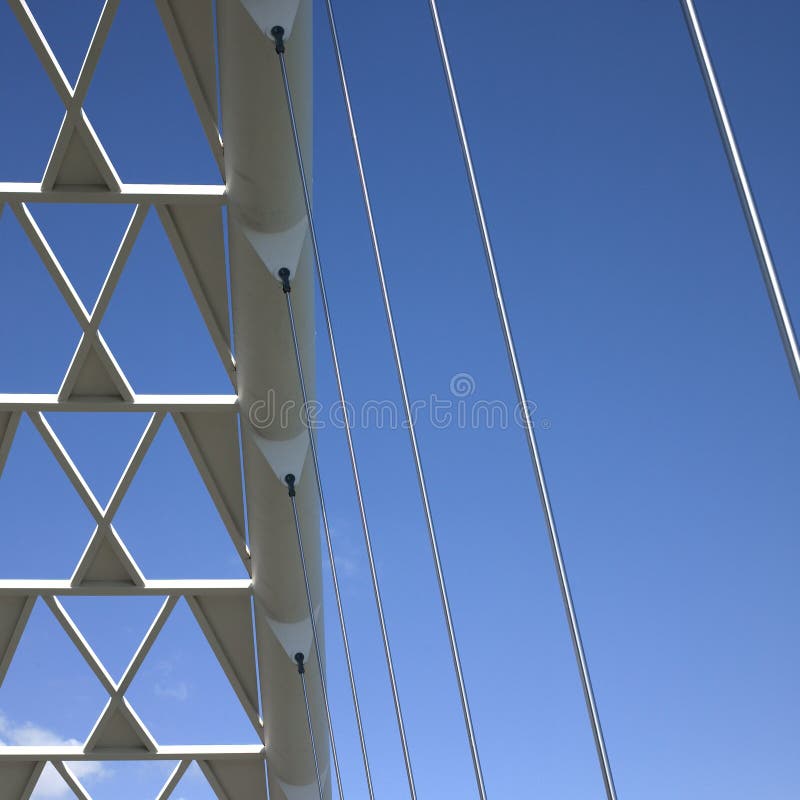 Modern white bridge stock photo. Image of durable, design - 46926090