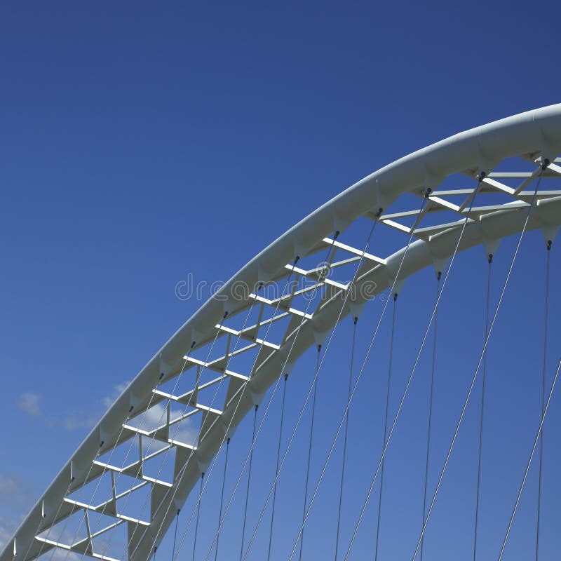 Modern white bridge stock image. Image of bridge, contemporary - 46926711