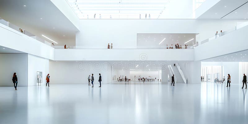 Modern White Building Interior Architecture Photography Stock ...