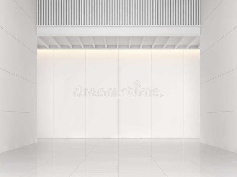 Modern White Building Interior Space Background Concept 3d Render Stock ...