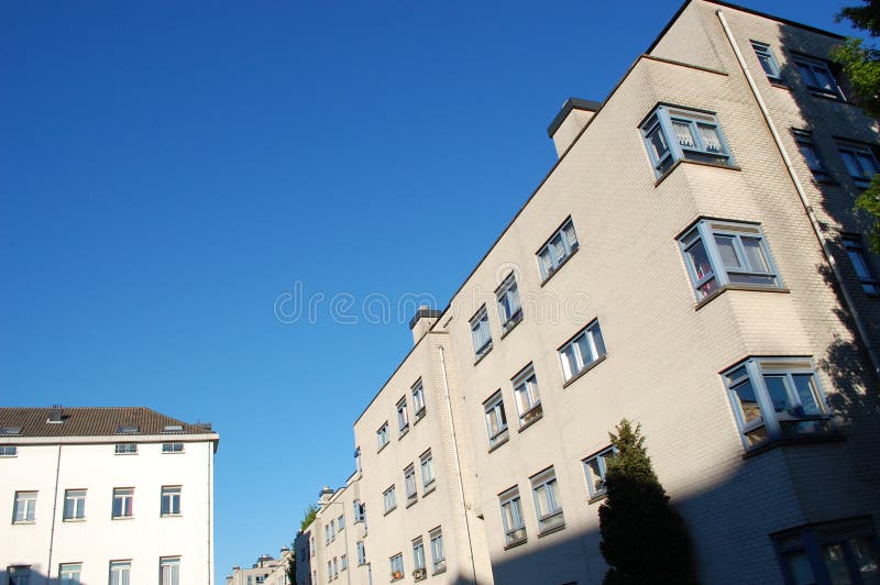 Modern white buildings stock image. Image of summer, buildings - 14584099