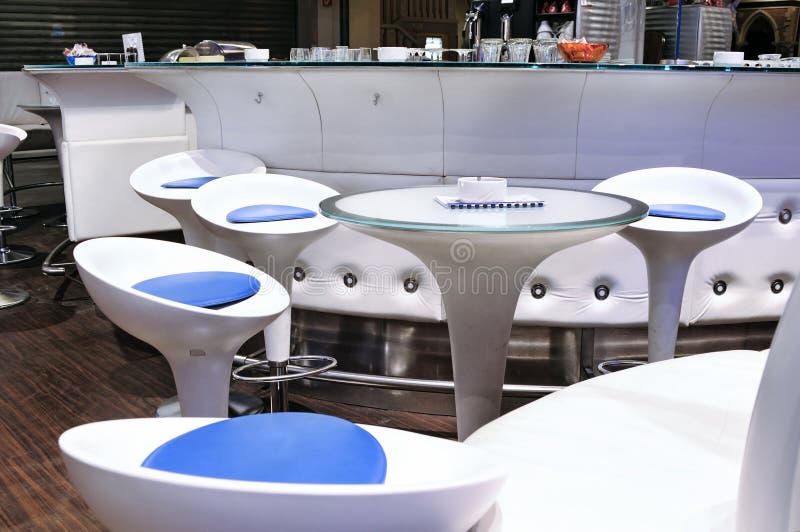 Modern White Cafe stock photo. Image of design, residential - 28692172