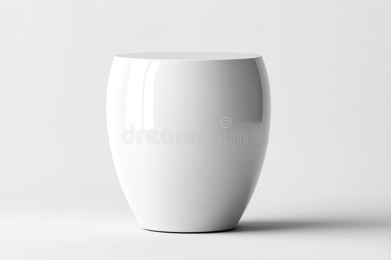 Modern White Ceramic Stool in Minimalistic Setting Offers Versatile ...