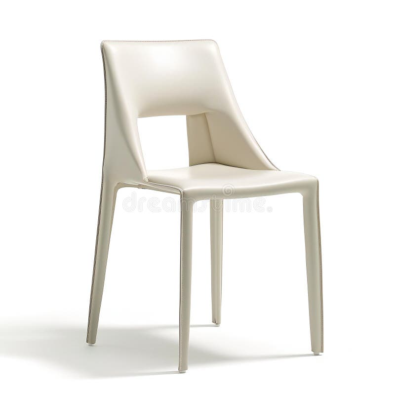 Modern White Chair Isolated on White Background Stock Illustration ...