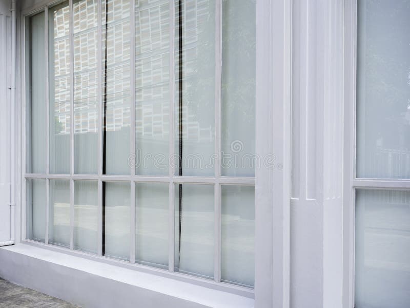 Clean New Building Wall Exterior Black and White Line Stock Image ...