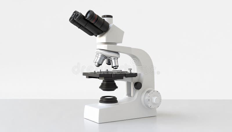 Modern White Compound Microscope for Science High Quality Image Stock ...
