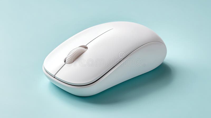 Sleek Wireless Computer Mouse Minimalist White Background Perfect ...