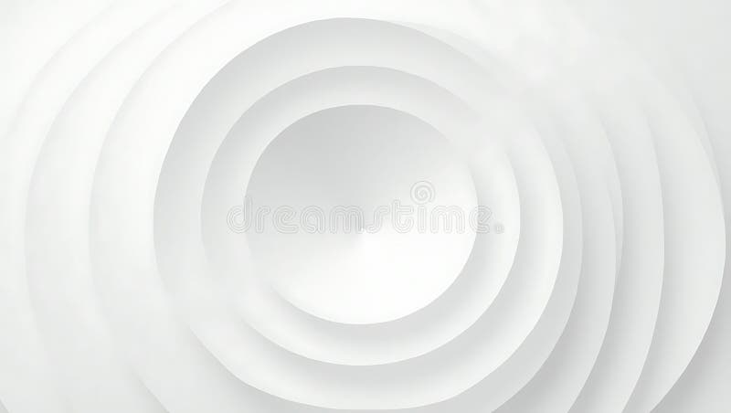 Modern White Concentric Circles: Layered Rings with Soft Shadows for ...