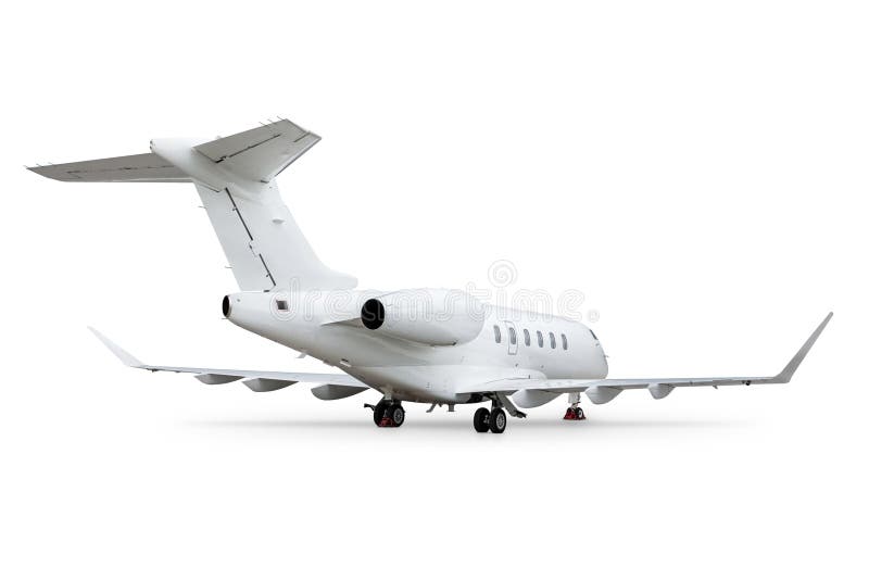 Modern White Business Jet with an Opened Gangway Door at the Winter ...