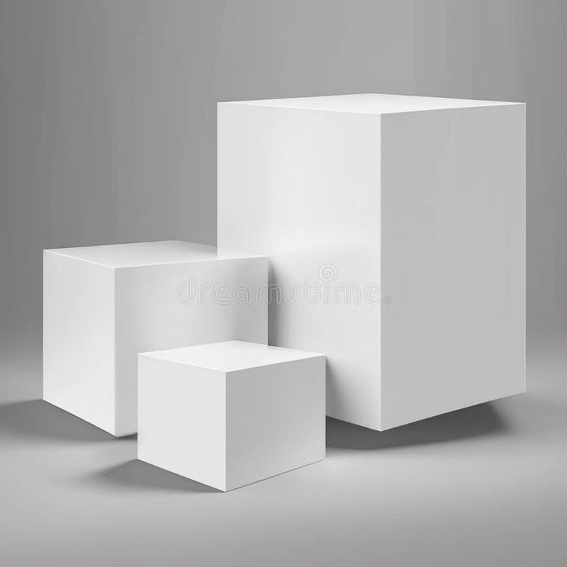 Modern White Cube Podium Stage Isolated, Generative AI Stock ...