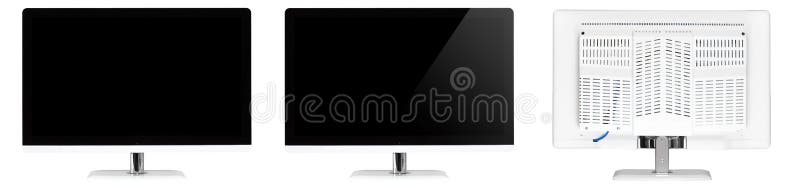 Modern White Desktop Computer Isolated Stock Photo - Image of desktop ...