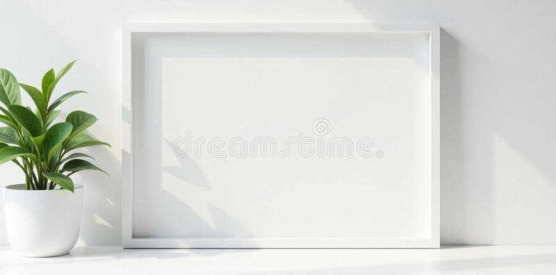 Modern White Frame, Clean Lines, Smooth Surface, Clean Design ...