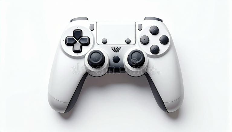 Modern White Gaming Controller Stock Illustration - Illustration of ...