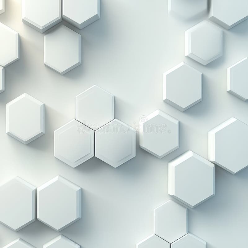Modern White Hexagonal Wall Design Demonstrating Geometric Pattern and ...
