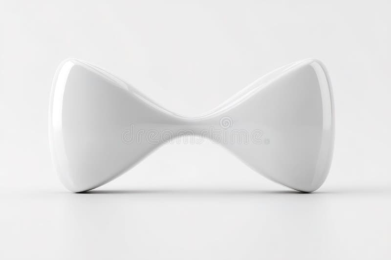 Modern White Hourglass on a Minimalist Background Showcasing Its Unique ...