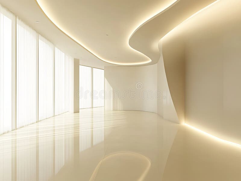 Modern White Interior Space: Minimalist Architecture with Elegant ...