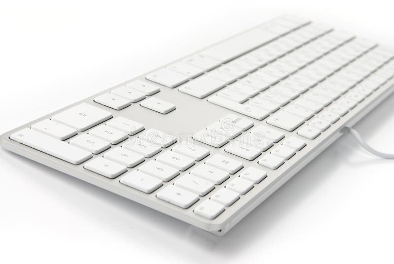 Modern white keyboard stock image. Image of number, solver - 11680651