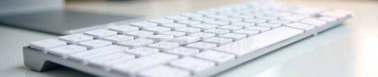 Modern White Keyboard Vector, Sharp Details, Bright Surface , Office ...
