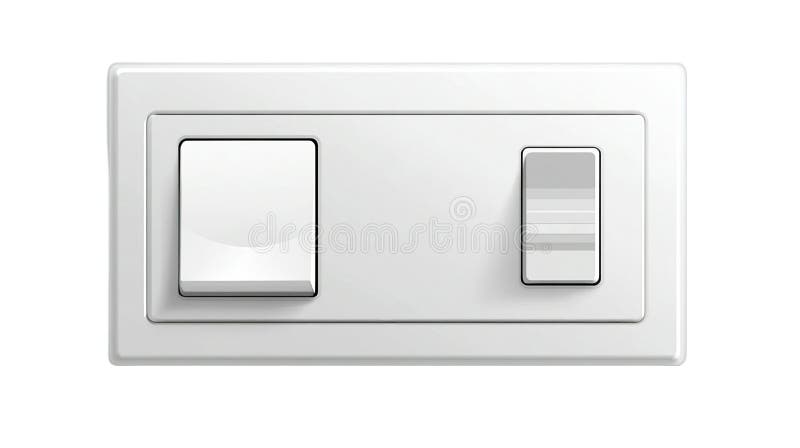 Modern White Light Switch and Dimmer Panel Design on 3d Off Home Room ...