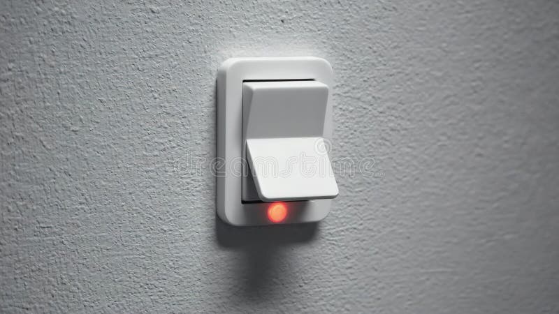Modern Light Switch on Textured Wall with Red Indicator for Efficient ...