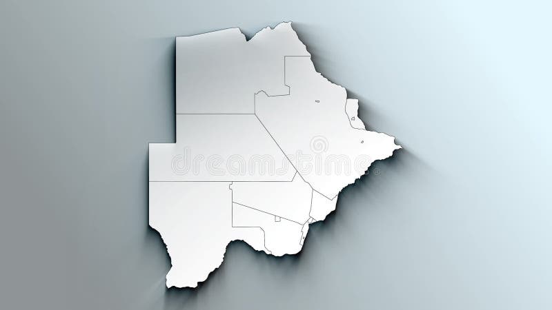 Modern White Map of Botswana with Districts Stock Footage - Video of ...