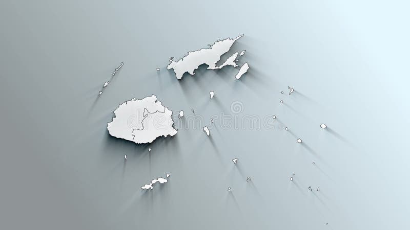 Modern White Map of Fiji with Provinces Stock Video - Video of atlas ...